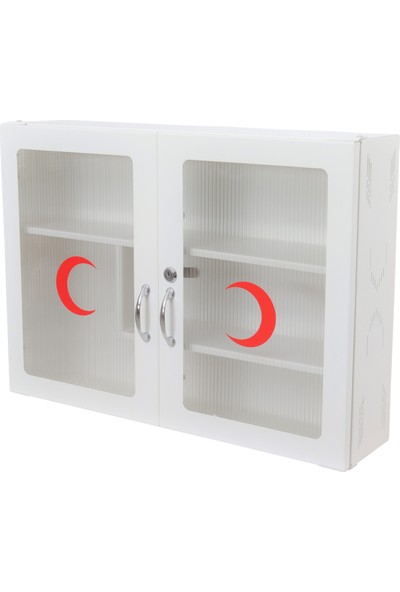 Aksan 421 Çift Şeffaf Kapaklı Metal Ecza Dolabı Aksan 421 Çift Şeffaf Kapaklı Metal Ecza Dolabı