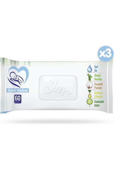 Sleepy Bebek Havlusu 3 x 60