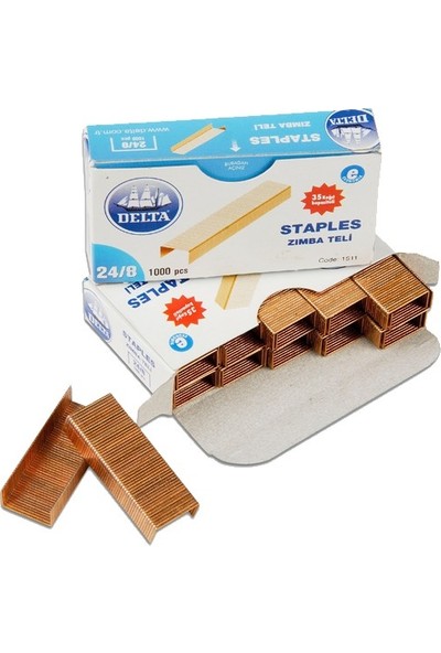 Delta Zımba Teli 24/8 Sarı 35 Sayfa 10'lu Kutu