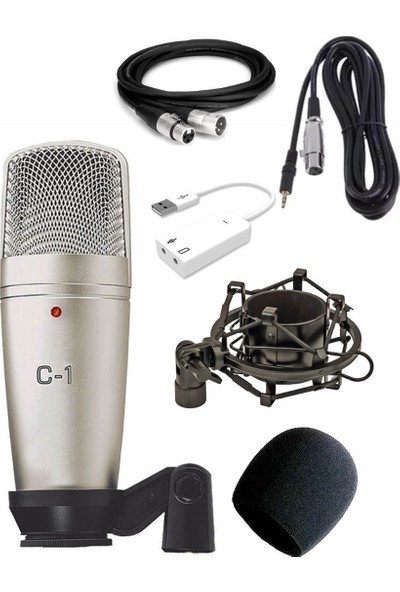 Behringer C-1 Mikrofon ve Lastvoice Shock Mount ve XLR Kablo