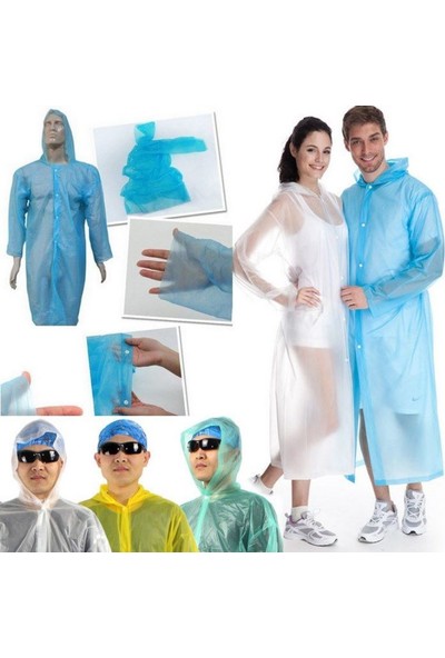Rennway Tek Kullanımlık Çıtçıtlı Yağmurluk ( 5 Adet )