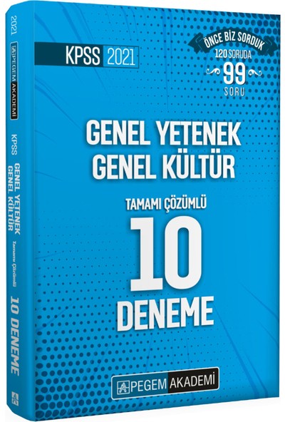 Pegem Akademi KPSS 2021 Genel Yetenek Genel Kültür Tamamı Çözümlü 10 Deneme Pegem Akademi KPSS 2021 Genel Yetenek Genel Kültür Tamamı Çözümlü 10 Deneme