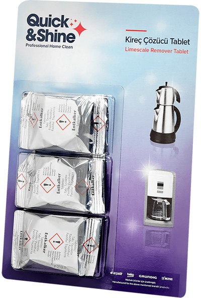 Quick&Shine Kireç Çözücü Tablet (1 Paket: 3 Adet)
