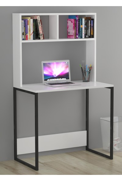 PlatinReyon Demir Ayaklı Çalışma Masası Beyaz