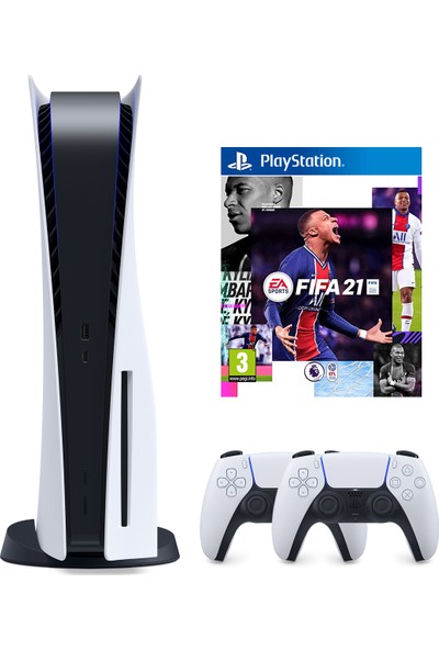 Sony PS5 Playstation 5 Oyun Konsolu + 2. Kollu + PS5 Fifa 2021