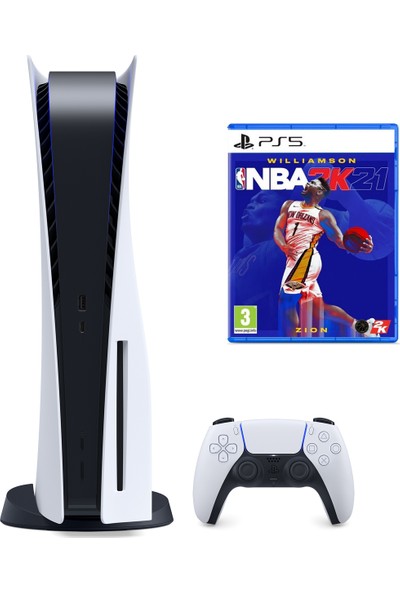 Sony PS5 Playstation 5 Oyun Konsolu + PS5 Nba 2K21 Sony PS5 Playstation 5 Oyun Konsolu + PS5 Nba 2K21