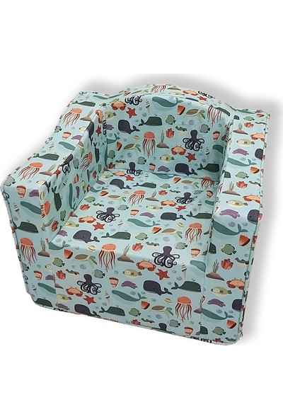 Crocodily Özel Desenli Çocuk Kumaş Koltuk