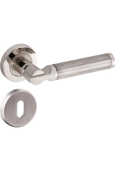 Nobel Verda Nikel Inox Daire Rozetli Oda Kapı Kolu Nobel Verda Nikel Inox Daire Rozetli Oda Kapı Kolu