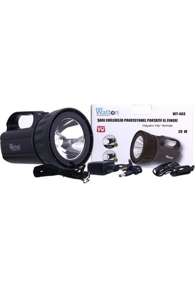 Duran Ticaret Watton WT-403 Şarj Edilebilir Profesyonel Portatif El Feneri
