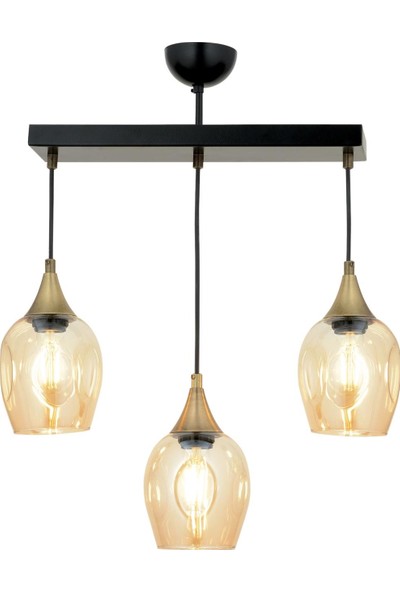 AVONNI AV-65234-3Y-BSY Siyah Boyalı Modern Avize E27 Metal Cam 60x10cm AVONNI AV-65234-3Y-BSY Siyah Boyalı Modern Avize E27 Metal Cam 60x10cm