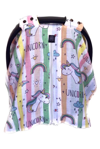 Pamuk Atölyesi Unicorn Müslin Puset Örtüsü