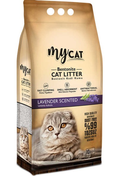 Mycat (10 Lt) Bentonit Kedi Kumu Lavanta Kokulu ( Ince Tane ) Mycat (10 Lt) Bentonit Kedi Kumu Lavanta Kokulu ( Ince Tane )