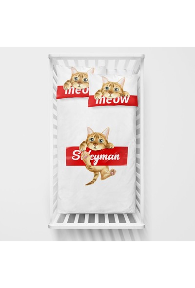 Homamia Kişiye Özel Bebek Nevresim Kedi