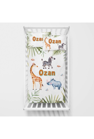 Homamia Kişiye Özel Bebek Nevresim Takımı Hayvanlar Homamia Kişiye Özel Bebek Nevresim Takımı Hayvanlar