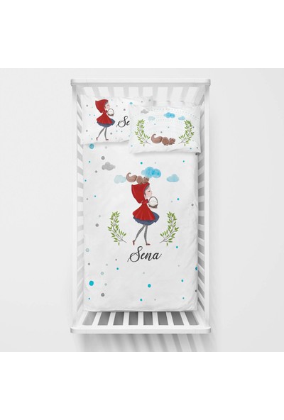 Homamia Kişiye Özel Bebek Nevresim Takımı Kırmızı Başlıklı Kız