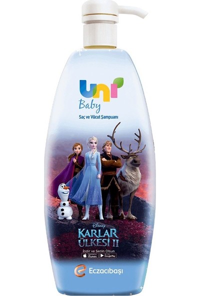 Uni Baby Frozen Boyasız Saç ve Vücut Şampuanı 700 ml