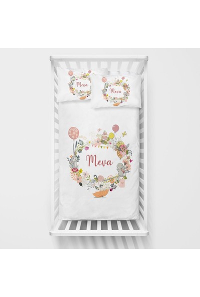 Homamia Kişiye Özel Bebek Nevresim Takımı Tavşan Homamia Kişiye Özel Bebek Nevresim Takımı Tavşan