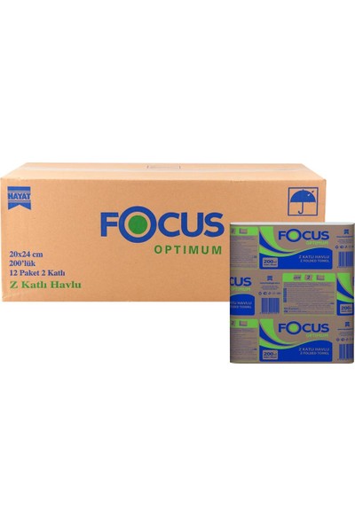 Focus Optimum Z Katlı Havlu 12 x 200'LÜ