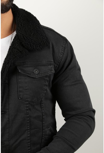 Point Erkek Kürklü Kot Ceket