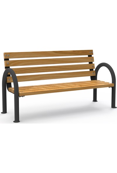Ars Park Metal Boru Ayaklı Ahşap Bahçe Bank Ars Park Metal Boru Ayaklı Ahşap Bahçe Bank