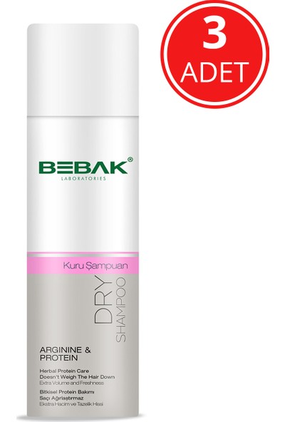 Bebak Kuru Şampuan Arjının And Proteın 200 ml - 3 Adet Bebak Kuru Şampuan Arjının And Proteın 200 ml - 3 Adet