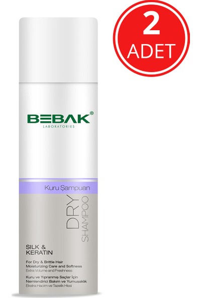 Bebak Kuru Şampuan Sılk And Keratın 200 ml - 2 Adet