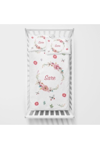 Homamia Kişiye Özel Bebek Nevresim Takımı Kelebek Homamia Kişiye Özel Bebek Nevresim Takımı Kelebek