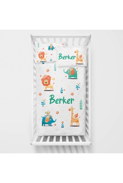 Homamia Kişiye Özel Bebek Nevresim Takımı Hayvanlar Homamia Kişiye Özel Bebek Nevresim Takımı Hayvanlar