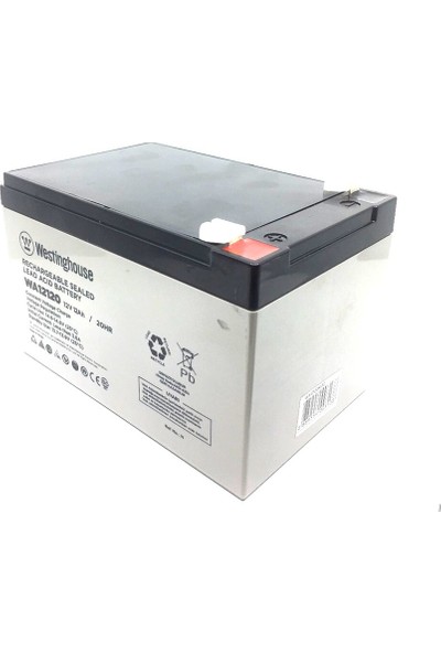 Westınghouse 12V 12AH Kuru Tip Akü 2020/09.AY Üretim Amerika Menşei Westınghouse 12V 12AH Kuru Tip Akü 2020/09.AY Üretim Amerika Menşei