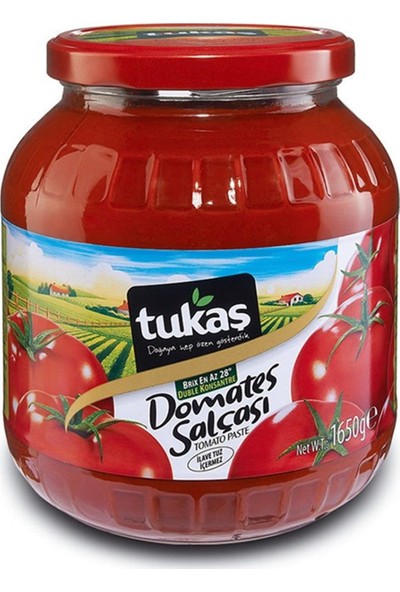 Tukaş Domates Salçası 1650 gr Cam