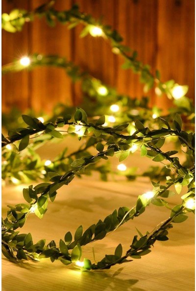 Technosmart Dekoratif Yapay Yapraklı Peri LED 3 Metre Sarmaşık Ledli (Günışığı)