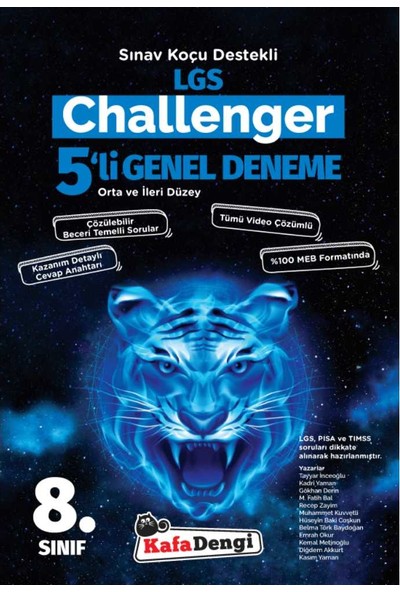 Kafa Dengi Yayınları Challanger 5'li Genel Deneme Orta ve Ileri Düzey Kafa Dengi Yayınları Challanger 5'li Genel Deneme Orta ve Ileri Düzey