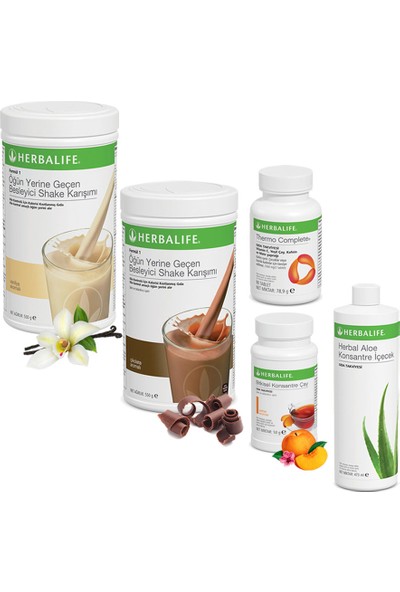 Herbalife Shake Vanilya 1 Çikolata 1 - Herbalife Çay Şeftali - Herbalife Aloe - Herbalife Thermo