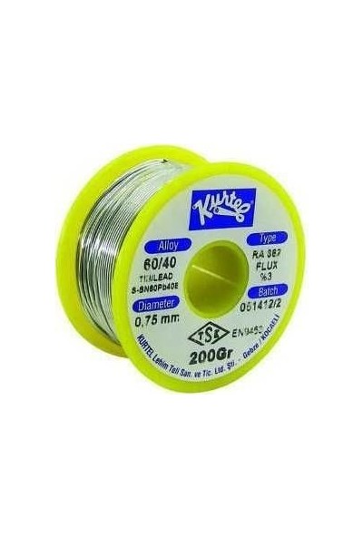 Kurtel Lehim Teli 200GR 0.75MM Kendinden Pastalı Kurtel Lehim Teli 200GR 0.75MM Kendinden Pastalı