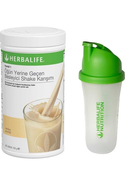 Herbalife Vanilyalı Shake 550G + Shaker