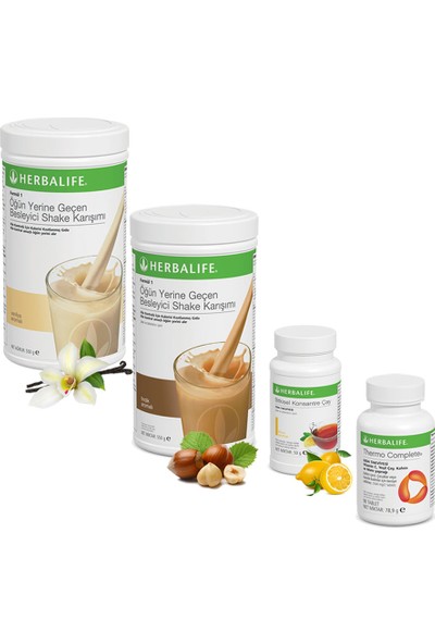 Herbalife Shake Vanilya 1 Fındık 1 - Herbalife Çay Limon - Herbalife Thermo Complete