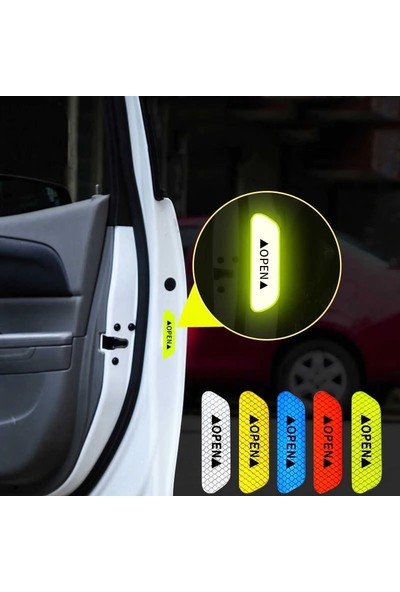 Autoware Reflektörlü Açık Kapı Uyarı Etiketi, Kırmızı Renk Autoware Reflektörlü Açık Kapı Uyarı Etiketi, Kırmızı Renk