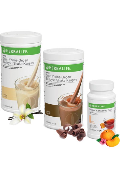 Herbalife Shake Vanilya 1 Çikolata 1 - Herbalife Çay Şeftali