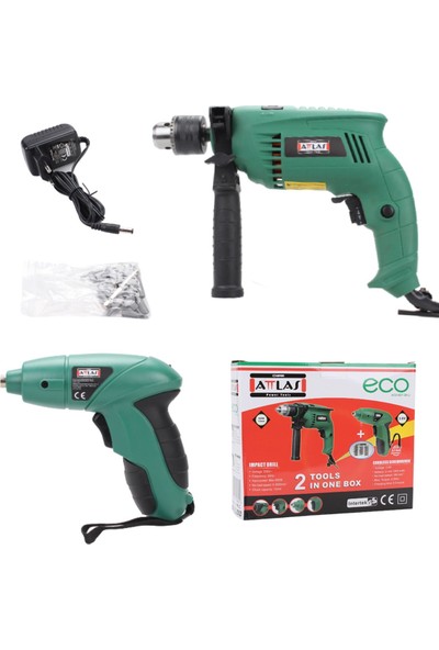 Attlas Eco Set 2b Lı Matkap + 3.6 V Li-On Vidalama