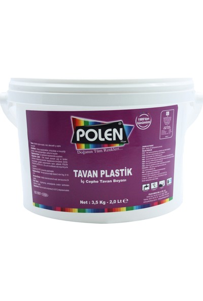 Polen Boya Tavan Plastik (Iç Cephe Tavan Boyası) 3.5 kg Beyaz
