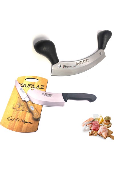 SürLaz Zırh Bıçak 3'lü Set Soğan Satırı Kebap Bıçağı Et Bıçak SürLaz Zırh Bıçak 3'lü Set Soğan Satırı Kebap Bıçağı Et Bıçak