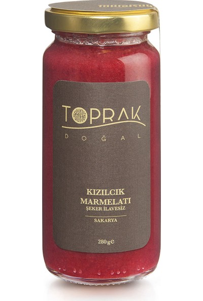 Toprak Doğal Kızılcık Marmelatı 280 gr Şeker Ilavesiz