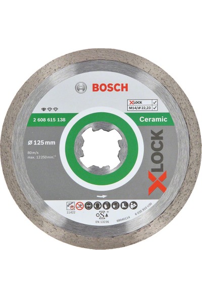 Bosch - X-Lock - Standard Seri Seramik Için Elmas Kesme Diski 125 mm Bosch - X-Lock - Standard Seri Seramik Için Elmas Kesme Diski 125 mm