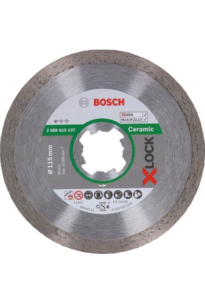 Bosch - X-Lock - Standard Seri Seramik Için Elmas Kesme Diski 115 mm Bosch - X-Lock - Standard Seri Seramik Için Elmas Kesme Diski 115 mm