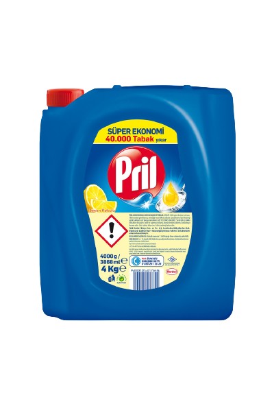 Pril Limon Sıvı Elde Yıkama Bulaşık Deterjanı 4 kg Pril Limon Sıvı Elde Yıkama Bulaşık Deterjanı 4 kg