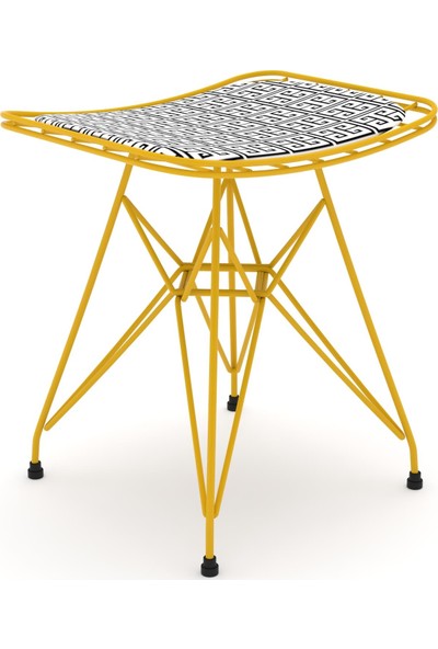 Knsz kafes tel sandalyesi taburesi 1 li mutlu srıtalen