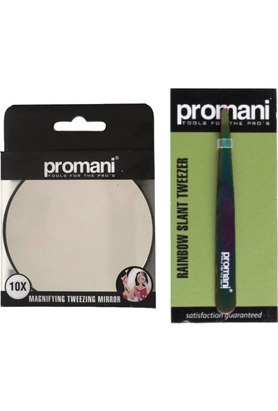 Promani Çelik Cımbız Gökkuşağı + Promani Büyüteçli Ayna 10X Promani Çelik Cımbız Gökkuşağı + Promani Büyüteçli Ayna 10X
