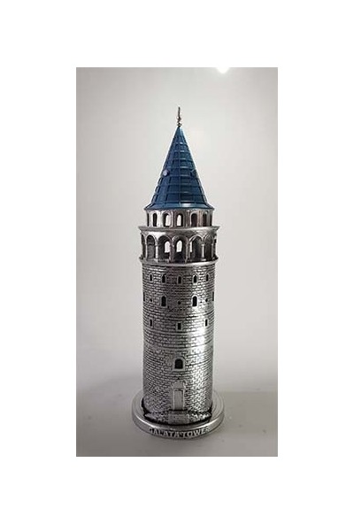 Hediye Seviyorum Galata Kulesi Biblo Gümüş Büyük 41CM Hediye Seviyorum Galata Kulesi Biblo Gümüş Büyük 41CM