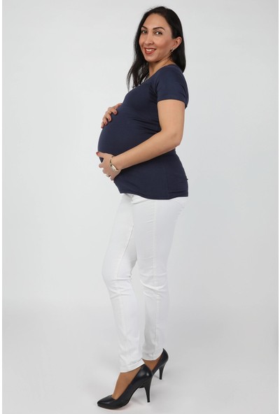 Balins 5 Cepli Hamile Pantolon Beyaz