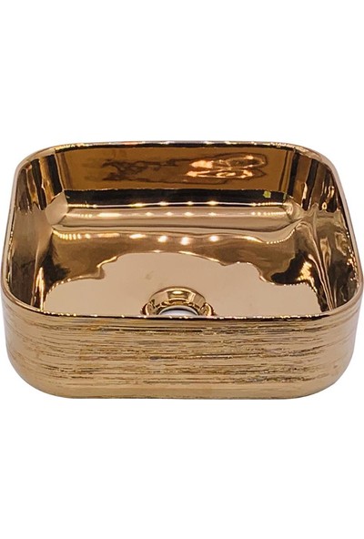 Şengüler Rose Gold Kare Çanak Lavabo Şengüler Rose Gold Kare Çanak Lavabo